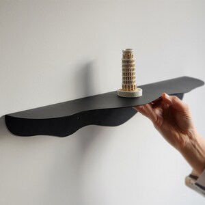 Wavy Metal Shelf, Floating Wavy Decorative Shelf, Wall Mounted ...