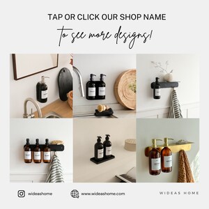 Metal Shelf With Hook, Aesop Bottle Holder for Bathroom, Wall Mounted ...
