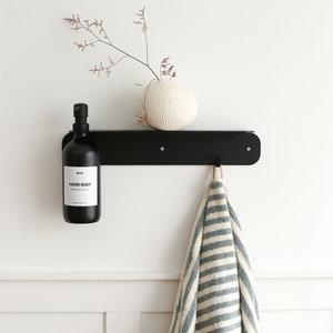 Metal Shelf With Hook, Aesop Bottle Holder for Bathroom, Wall Mounted ...