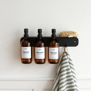 Metal Shelf With Hook, Aesop Bottle Holder for Bathroom, Wall Mounted ...