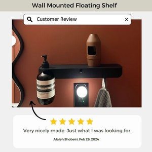 Metal Shelf With Hook, Aesop Bottle Holder for Bathroom, Wall Mounted ...