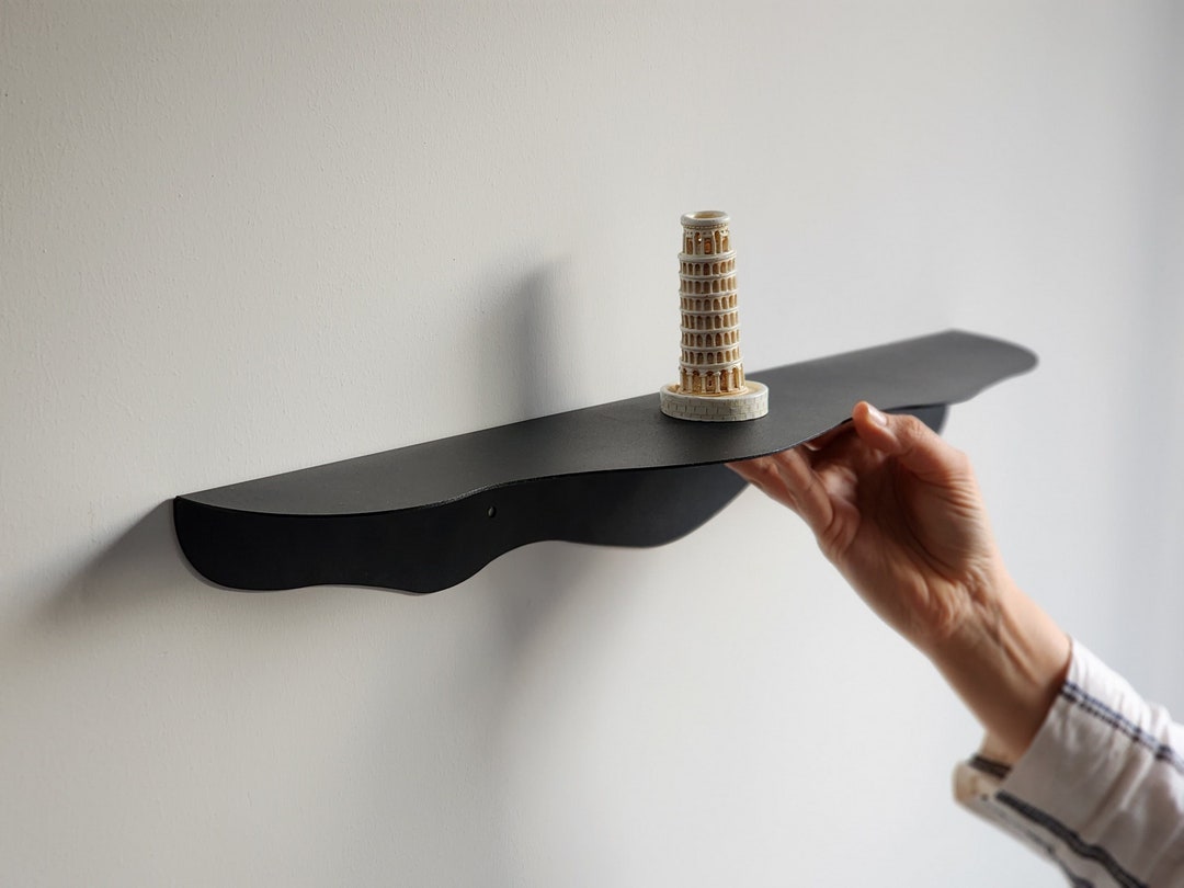 Wavy Metal Shelf, Floating Wavy Decorative Shelf, Wall Mounted ...