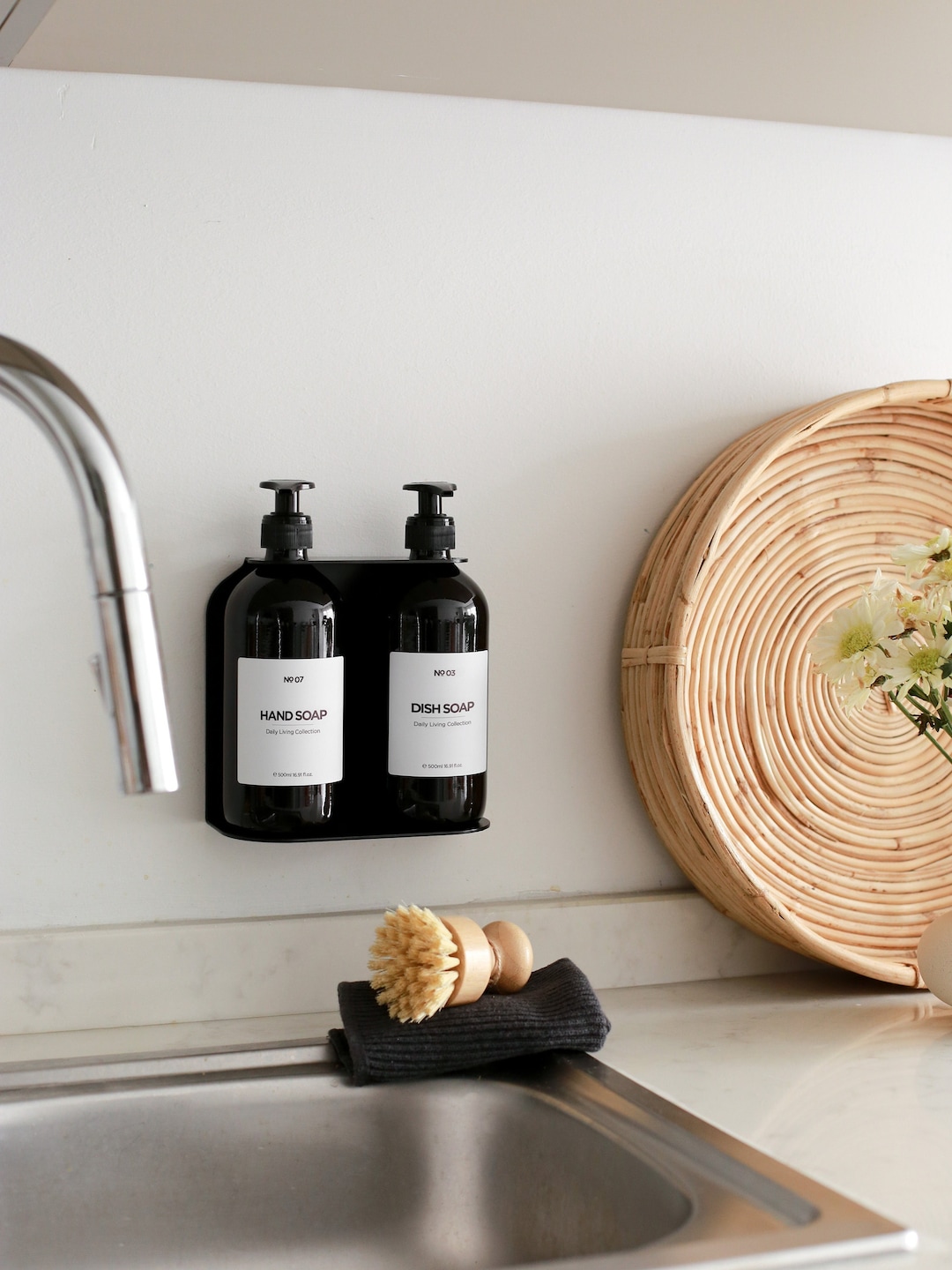 Wall Mounted Soap Dispenser Holder, Wall Soap Bracket, Wall Pump Bottle ...