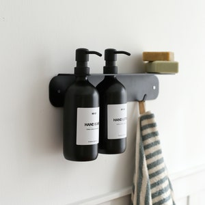 Metal Shelf With Hook, Aesop Bottle Holder for Bathroom, Wall Mounted ...