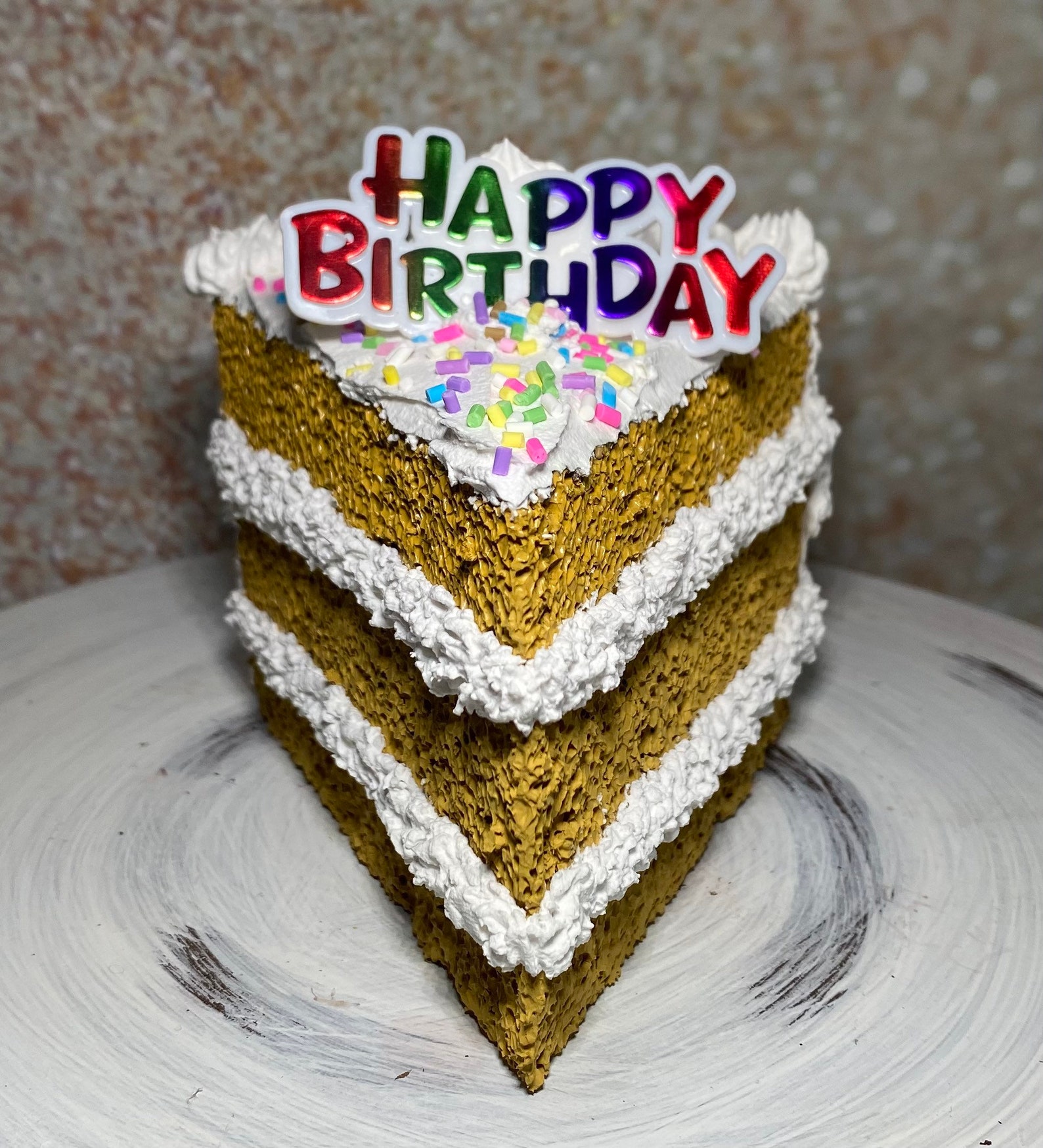 Fake Slice of Birthday Cake Photo Prop - Etsy