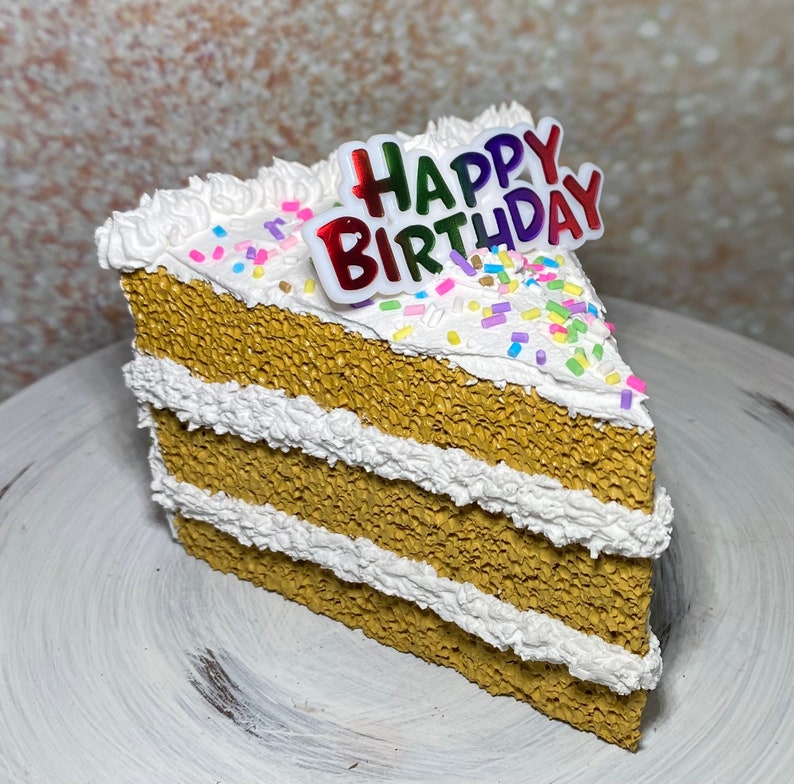 Fake Slice of Birthday Cake Photo Prop - Etsy