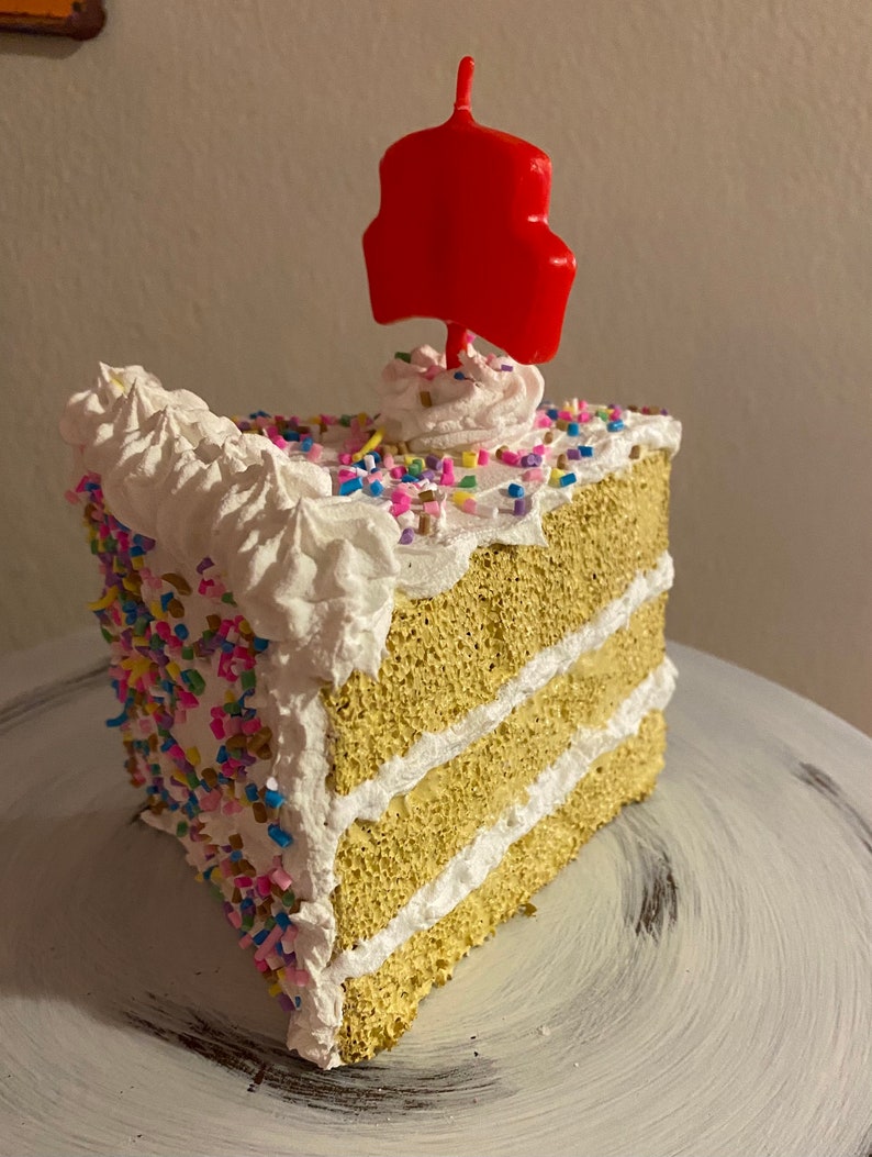 Fake Slice of Birthday Cake Photo Prop | Etsy