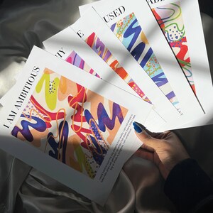 5 Print Bundle Affirmation Art for Walls Daily Affirmation Wall Art ...