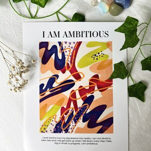 5 Print Bundle Affirmation Art for Walls Daily Affirmation Wall Art ...