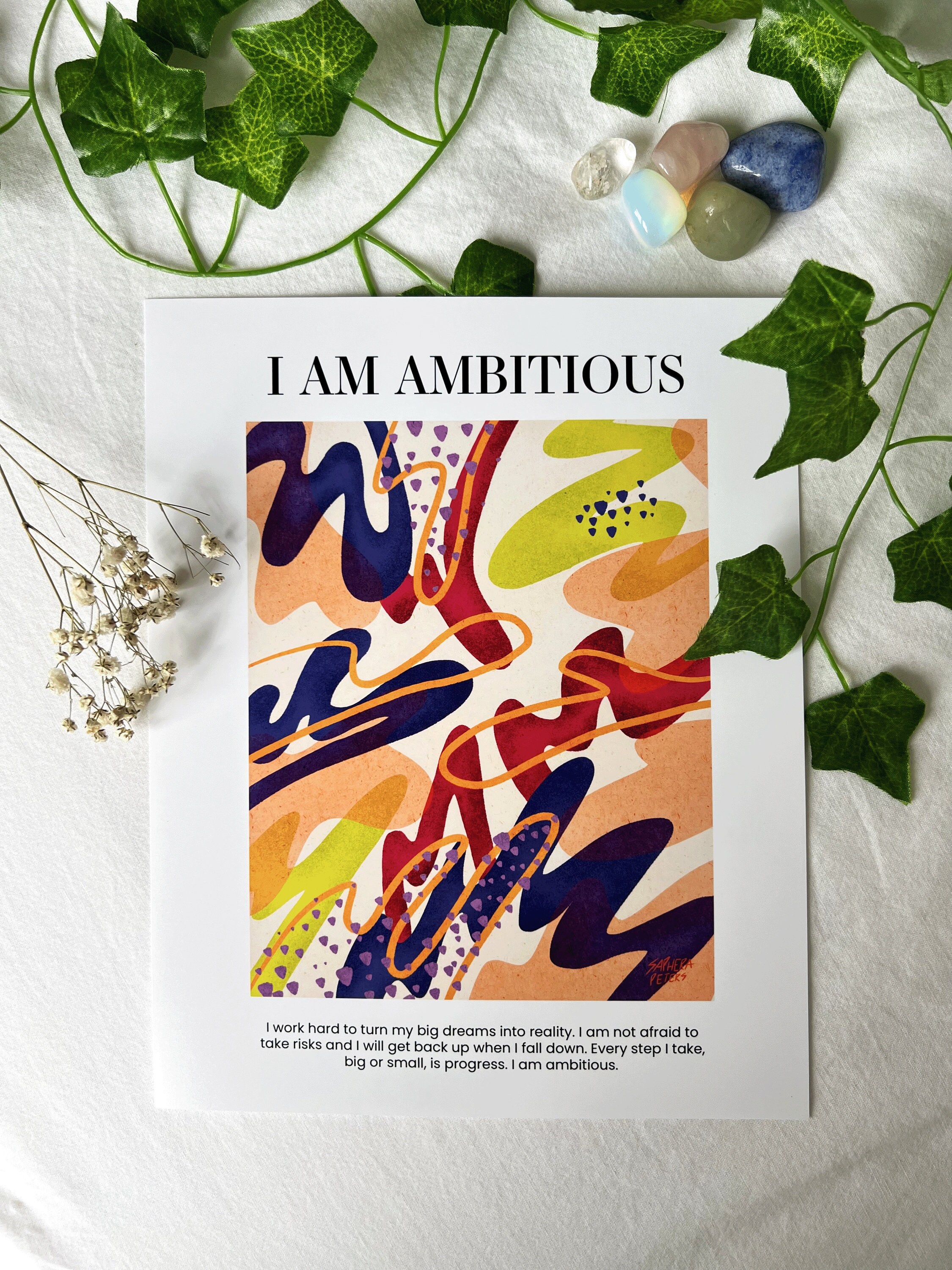 5 Print Bundle Affirmation Art for Walls Daily Affirmation Wall Art ...