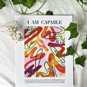 5 Print Bundle Affirmation Art for Walls Daily Affirmation Wall Art ...