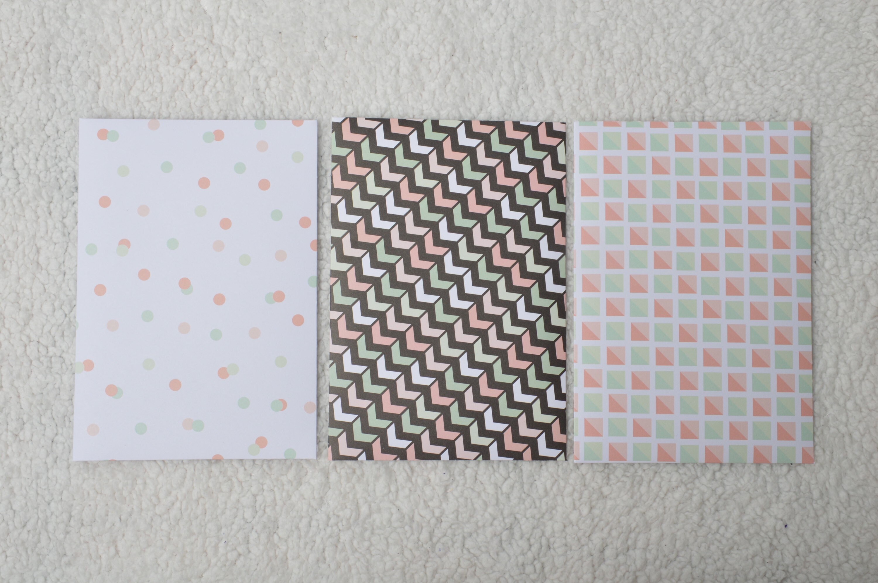Conjunto de sobres hechos a mano con patrón geométrico de | Etsy