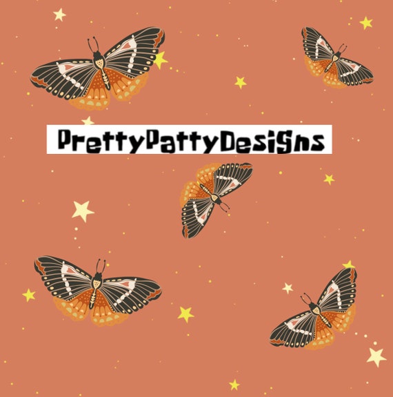 Boho Moth Seamless File Digital Download | Etsy