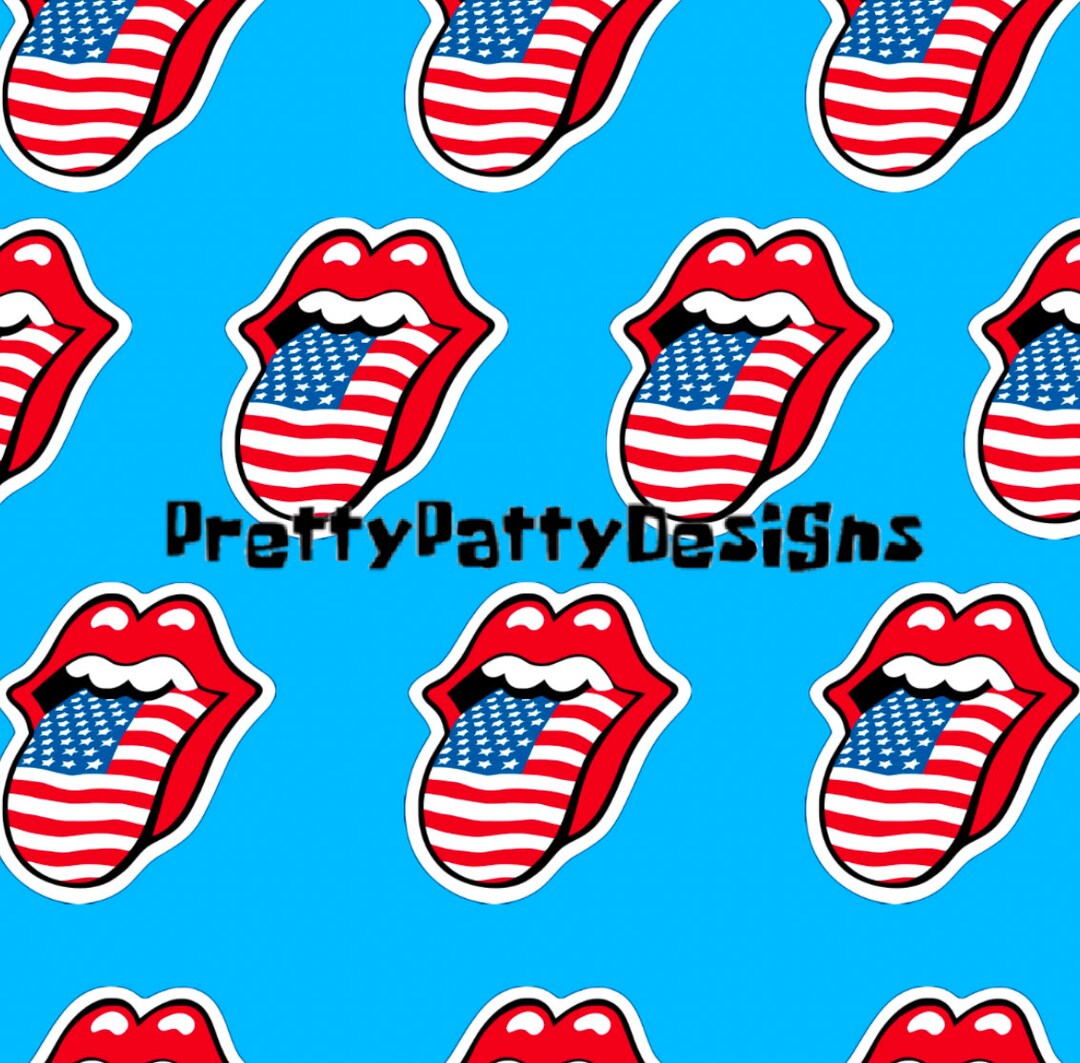 4th of Kiss Blue Seamless File Digital Download - Etsy