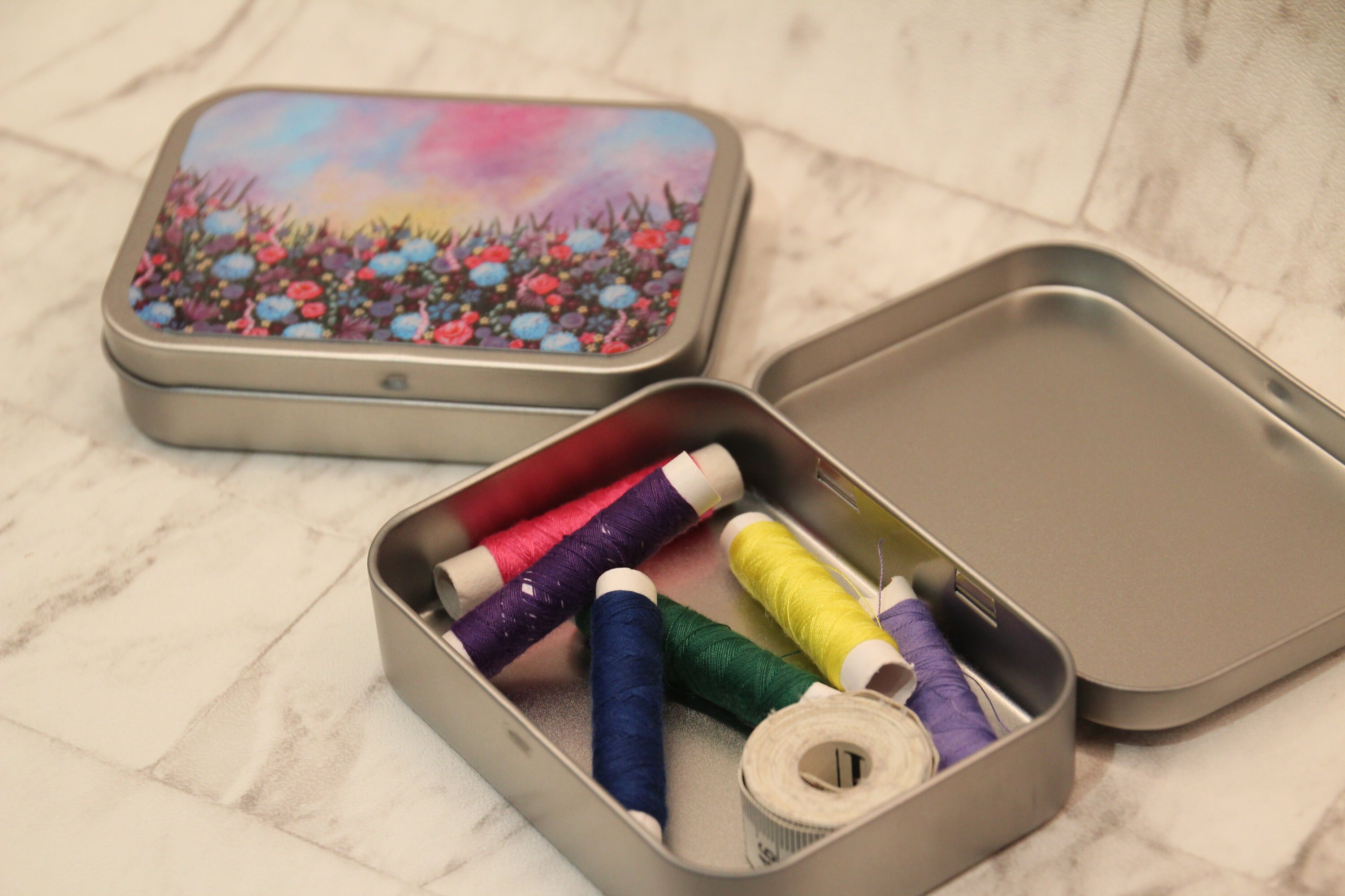 Small Sewing or Multi Purpose Tin, Gifts for Her, Trinkets, Keepsakes ...