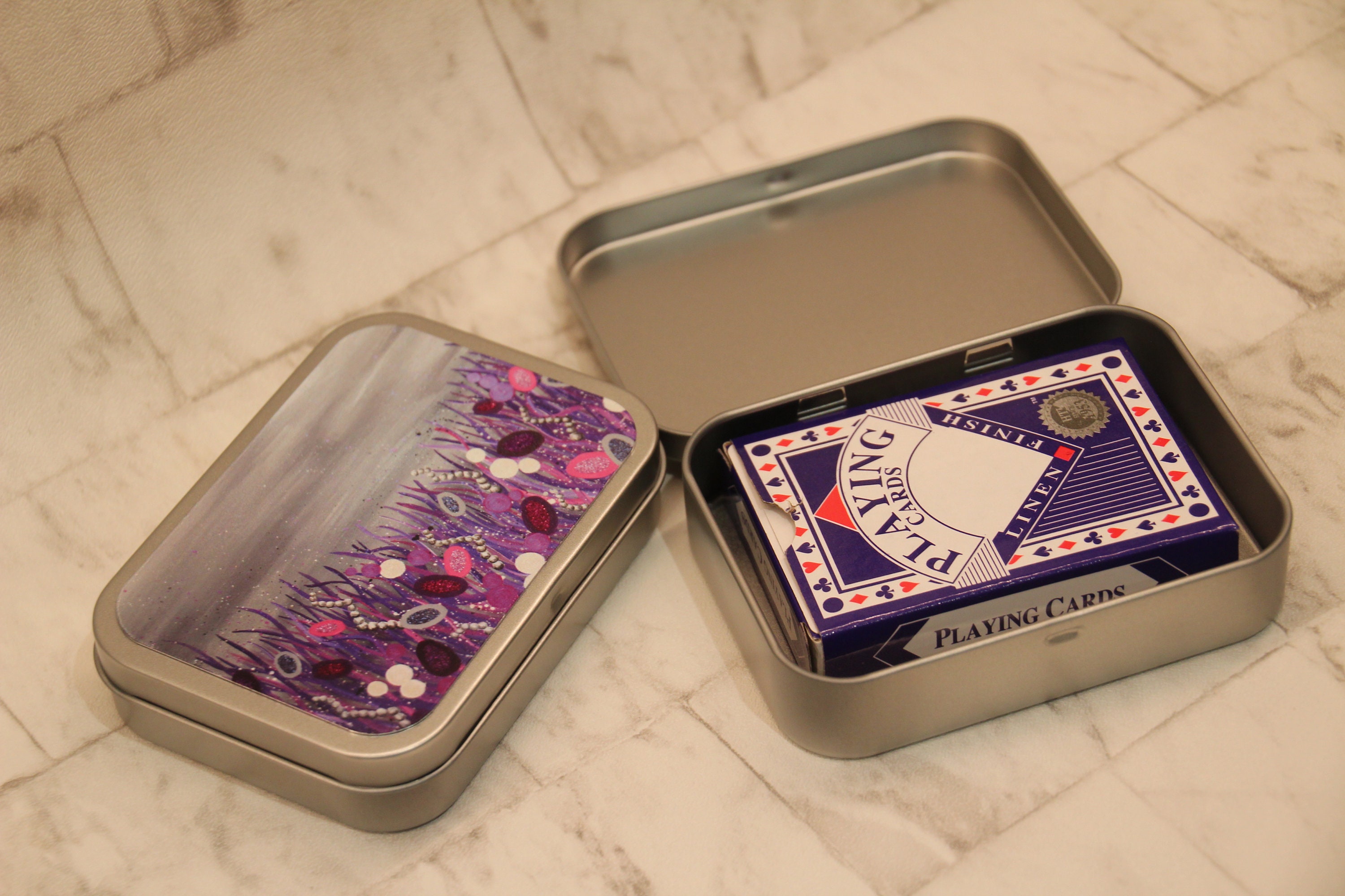 Small Tin Gifts for Her Trinkets Keepsakes Arty Abstract - Etsy UK