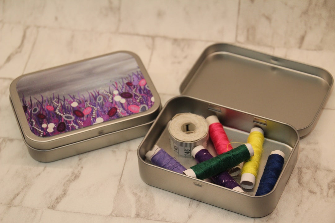 Small Tin, Gifts for Her, Trinkets, Keepsakes, Arty, Abstract, Multi ...