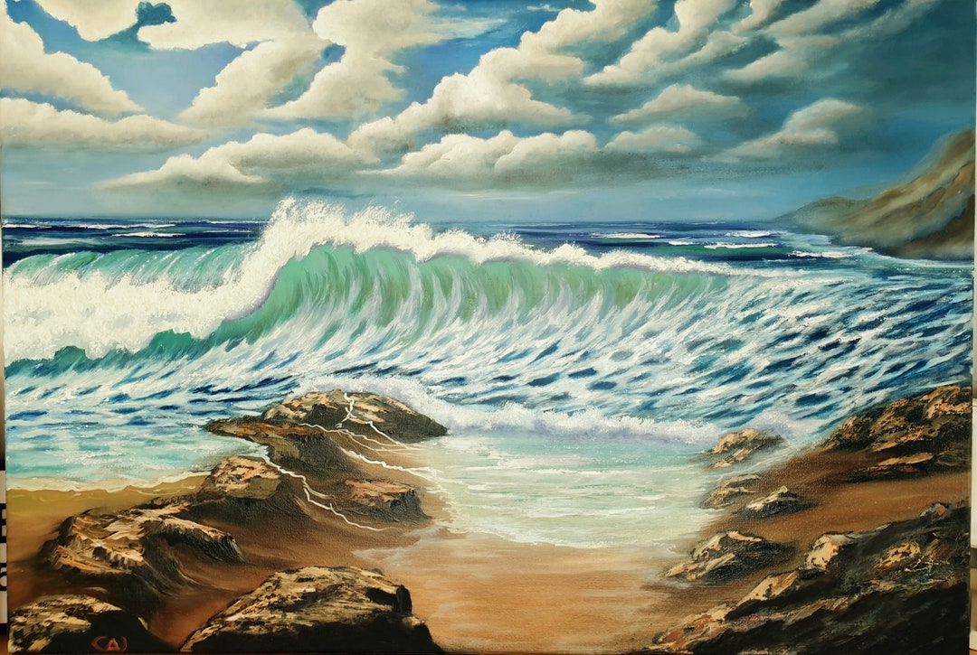 Original Oil Seascape Paining - Etsy