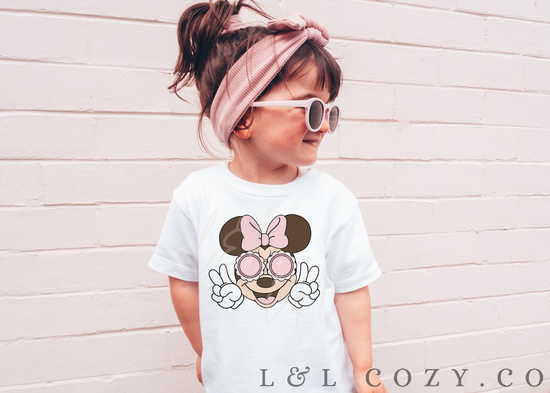 Kids Retro Peace Sign Girls Minnie Shirt Kids Minnie - Etsy