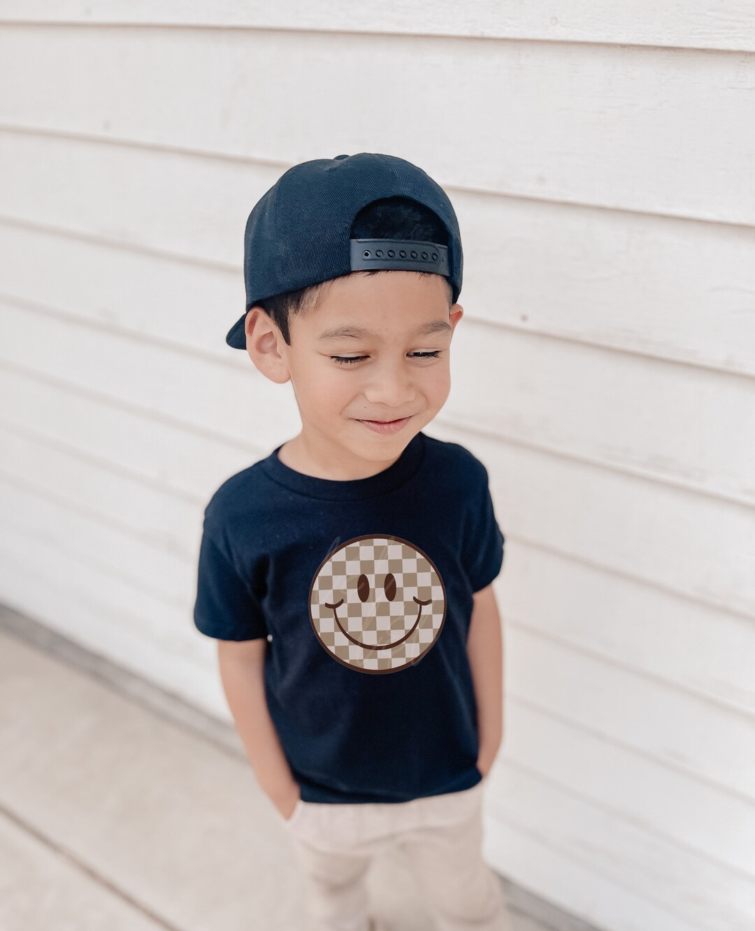 Kids Retro Smiley Face Shirt Trendy Graphic Kids Tee Retro Kids Shirt ...