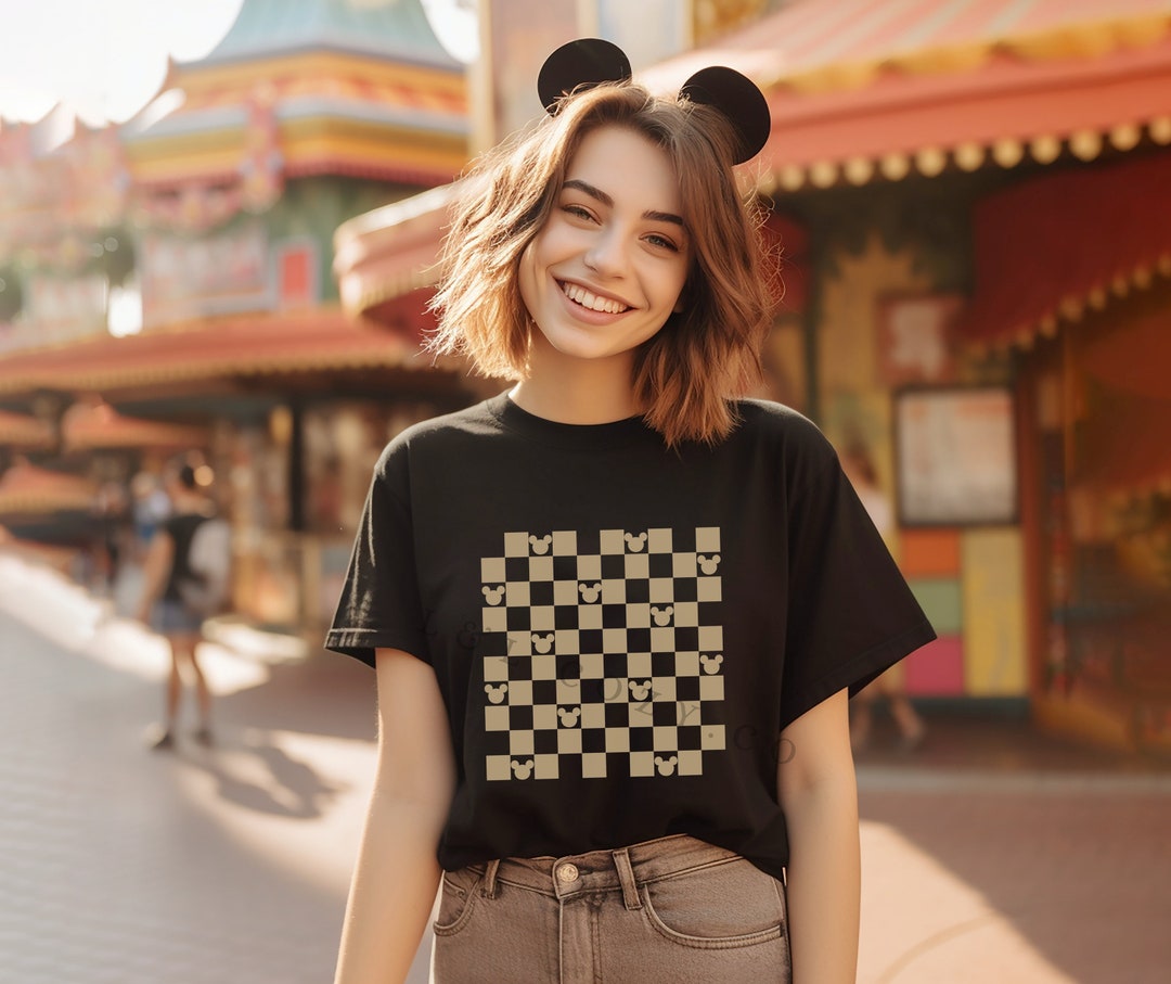 Mickey Checkered Shirt Mickey Mouse Retro Disney Shirt Disney Checkered ...