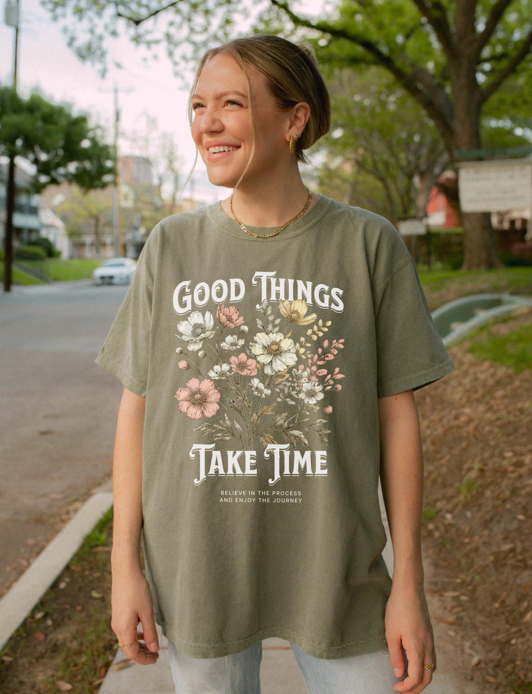 Good Things Take Time Shirt - Womens Trendy Shirt - Boho Shirt ...