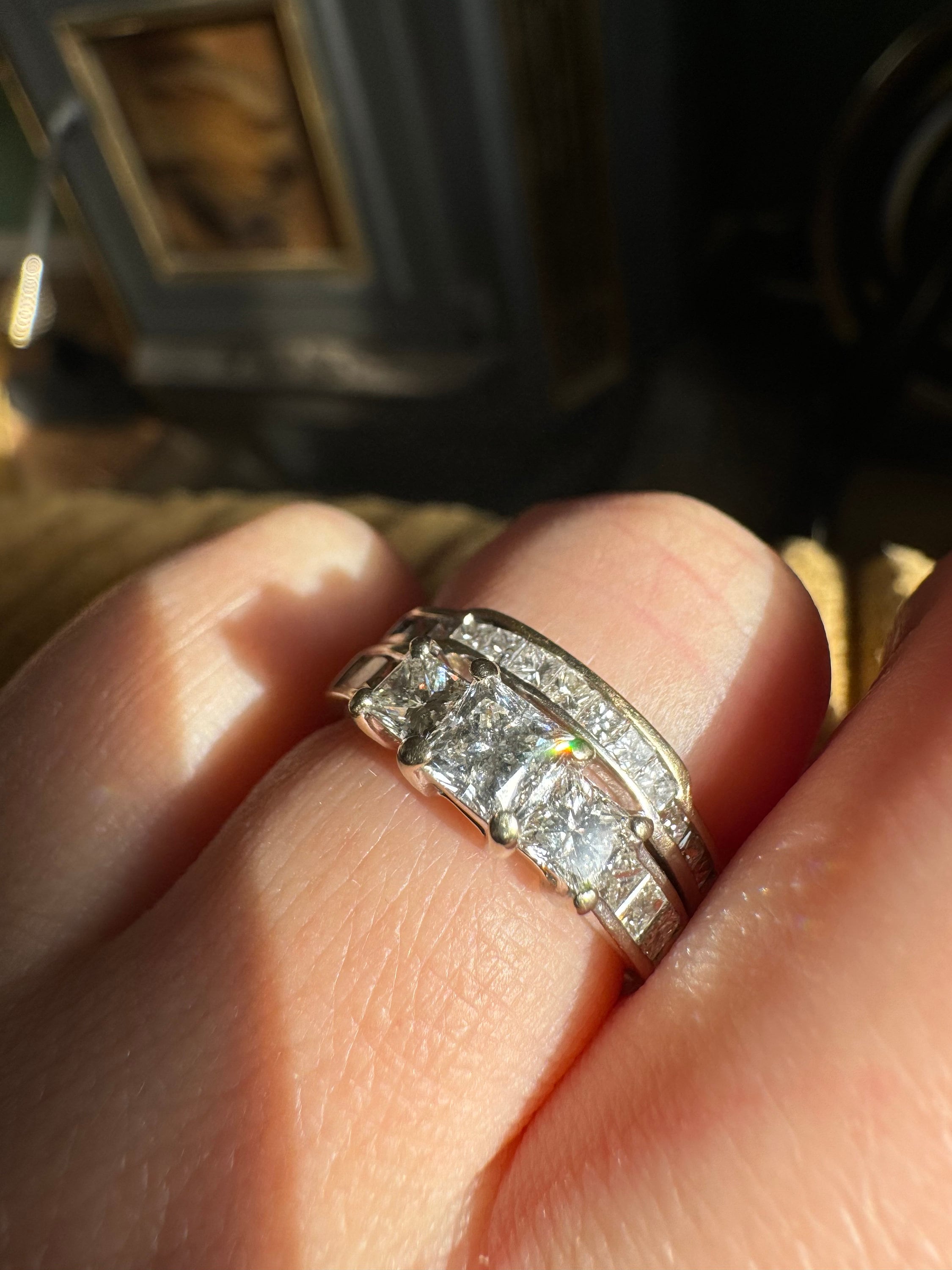 Engagement Ring and Wedding Band - Etsy