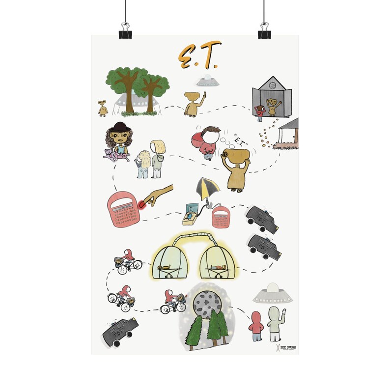 E.T. Story Timeline Illustration [11"x17"] - Etsy