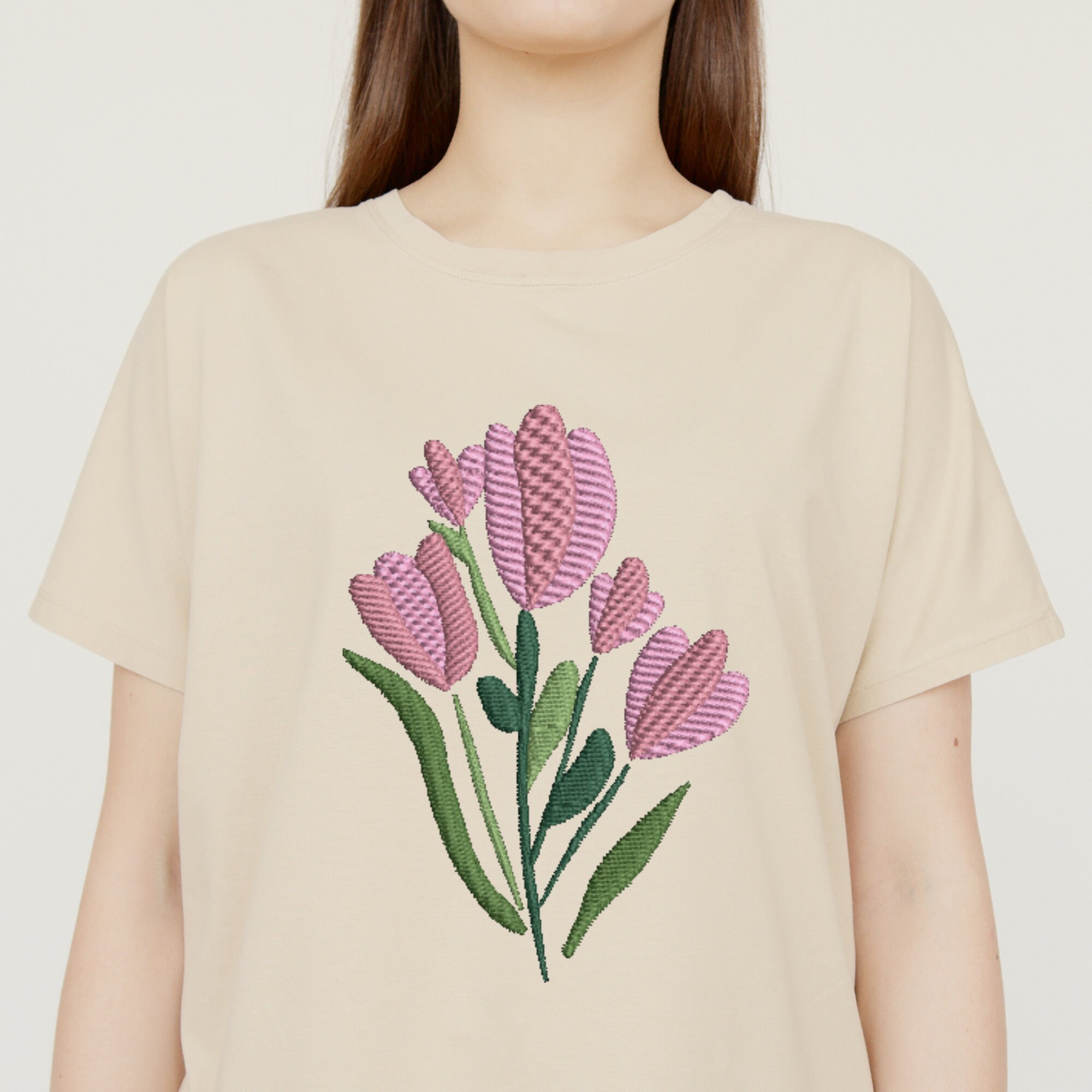 Tulip Embroidery, 3 Sizes, 4x4, 5x7 and 6x10 Embroidery Design, Digital ...