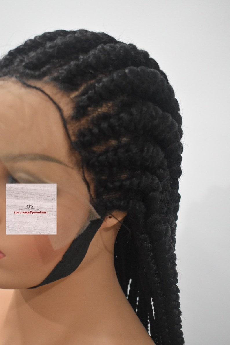 Large Cornrow Braided Wig/ Braided Wig/ Braids/ Cornrow/ Ghana - Etsy