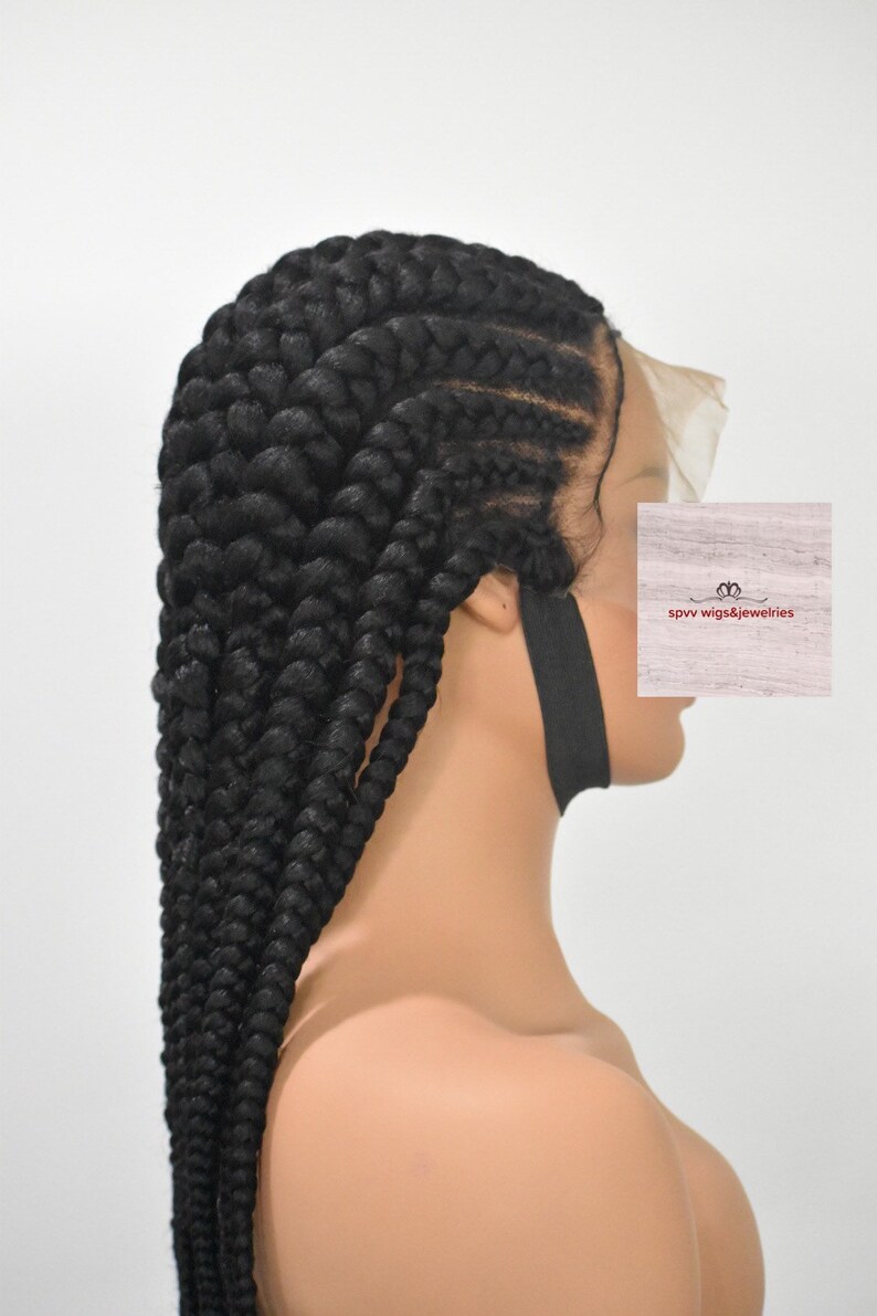 Large Cornrow Braided Wig/ Braided Wig/ Braids/ Cornrow/ Ghana - Etsy