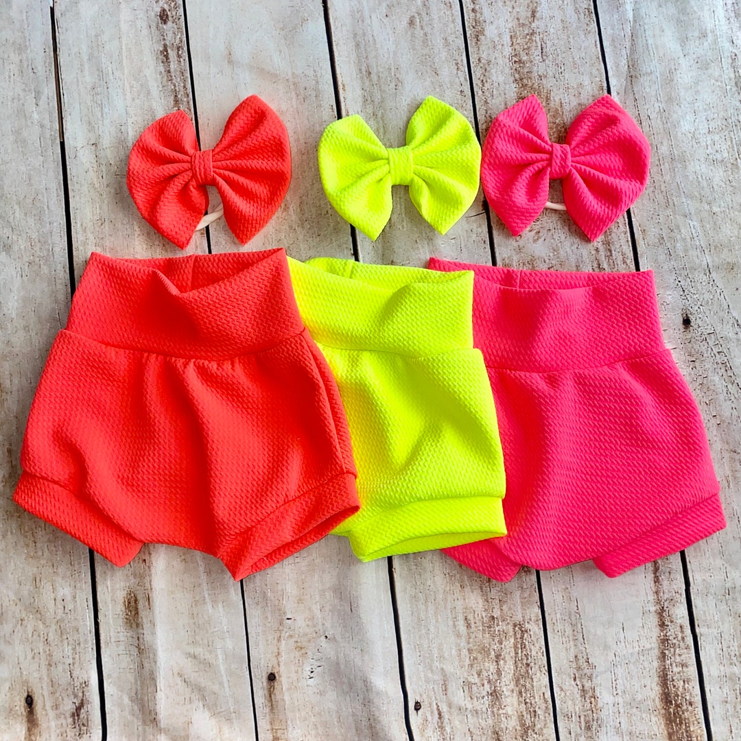 Neon High Waisted Baby Bummies Baby Girl Skirted Bummies - Etsy