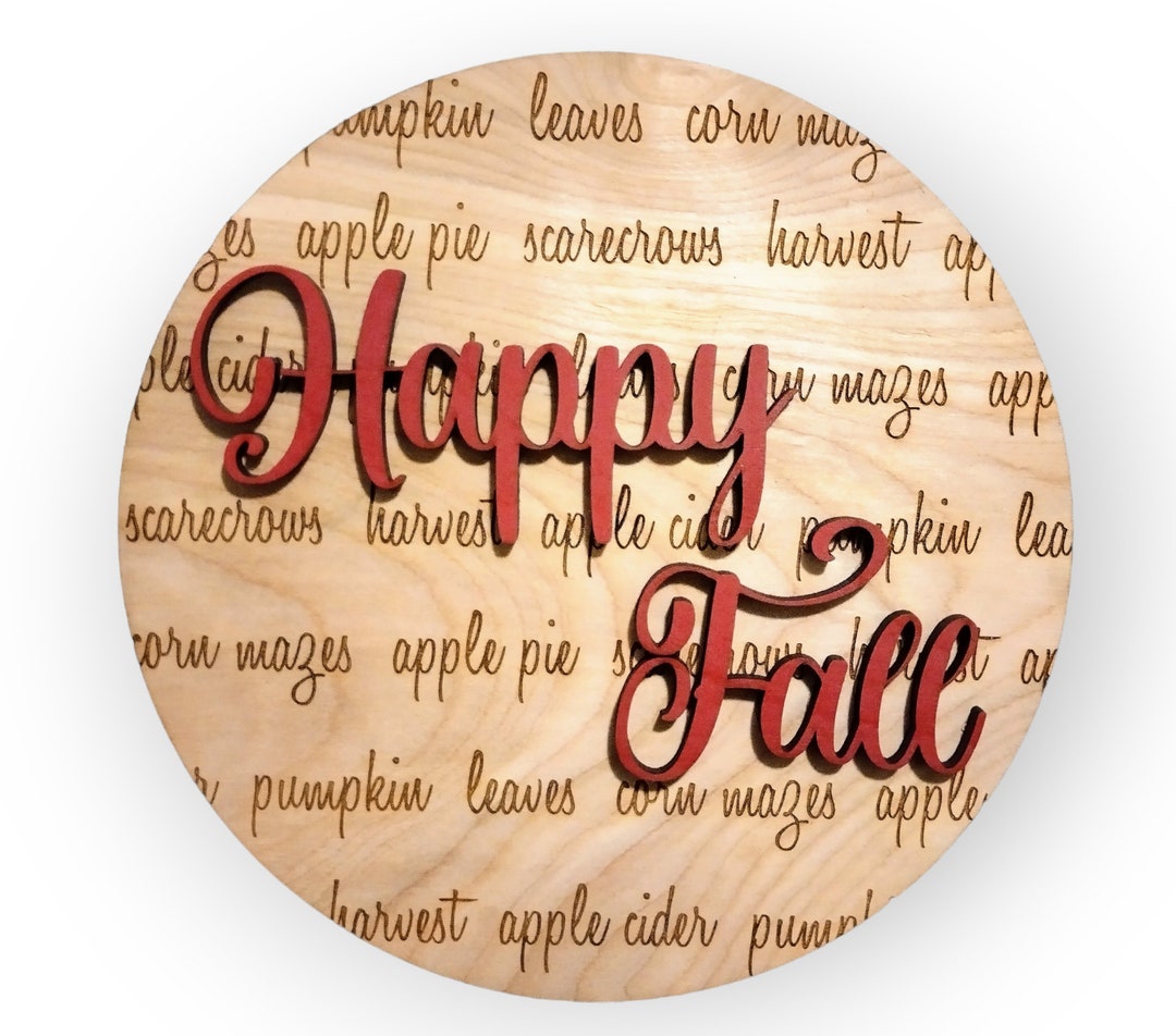 Happy Fall Wall Sign - Etsy