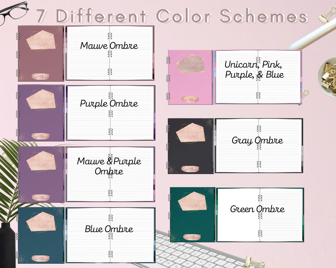 Gray Ombre Digital Notebook, 10 Tabs and 220 Lined Pages. 2 PDF Files ...