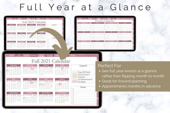 Weekly Habit Tracker and Meal Planner Notability Mauve 2021 Digital ...