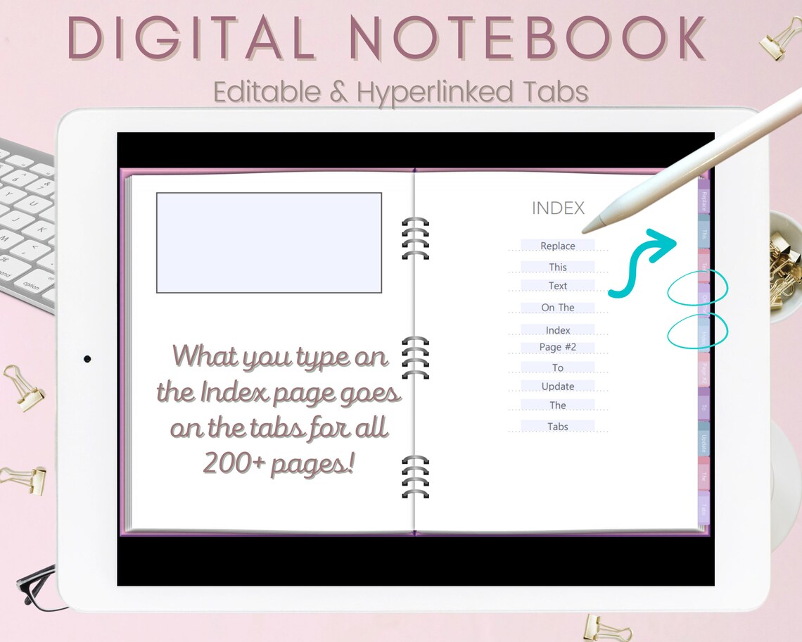 Unicorn Pink Purple Blue Ombre Digital Notebook Fully - Etsy