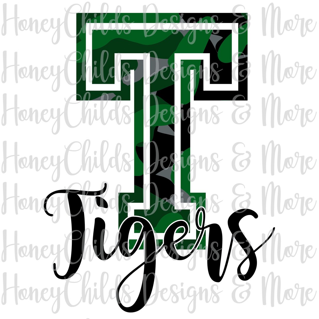 Tigers Green Camo PNG SUBLIMATION - Etsy