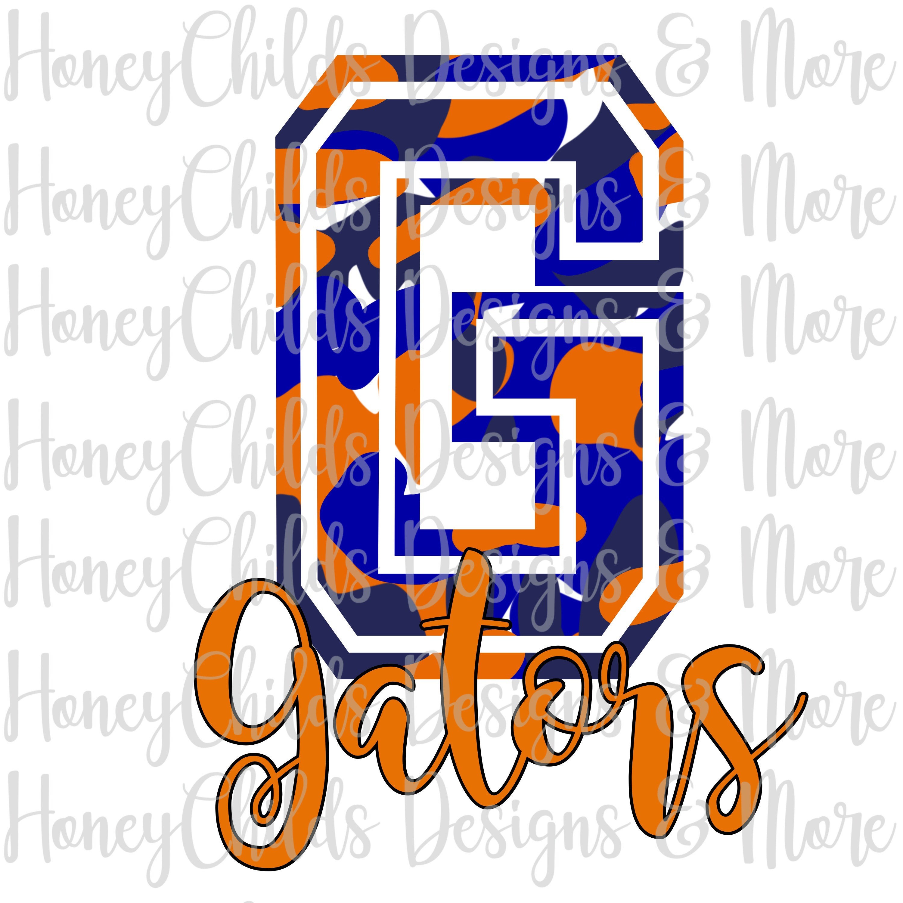 Gators Blue/orange Camo PNG SUBLIMATION - Etsy