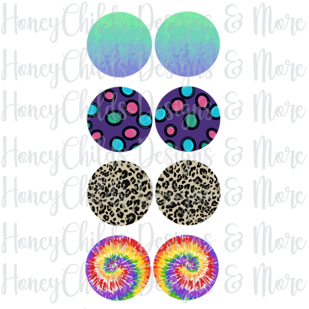 Creative Junkie Compatible Circle Design 4 Pack Leopard, Color Swirl ...