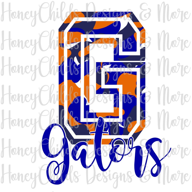 Gators Blue/orange Camo PNG SUBLIMATION - Etsy