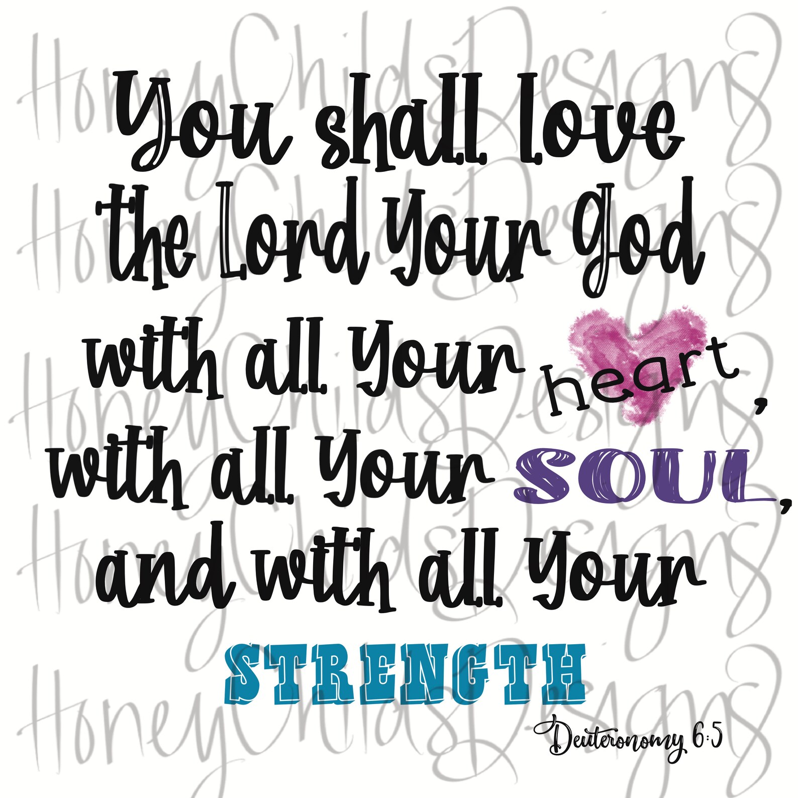 Love the Lord Your God PNG - Etsy