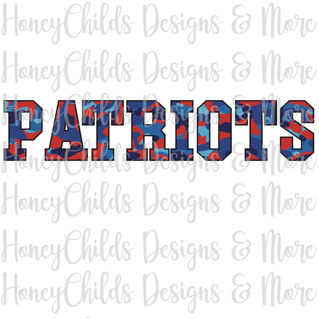 Patriots Red and Blue Block Camo PNG SUBLIMATION - Etsy