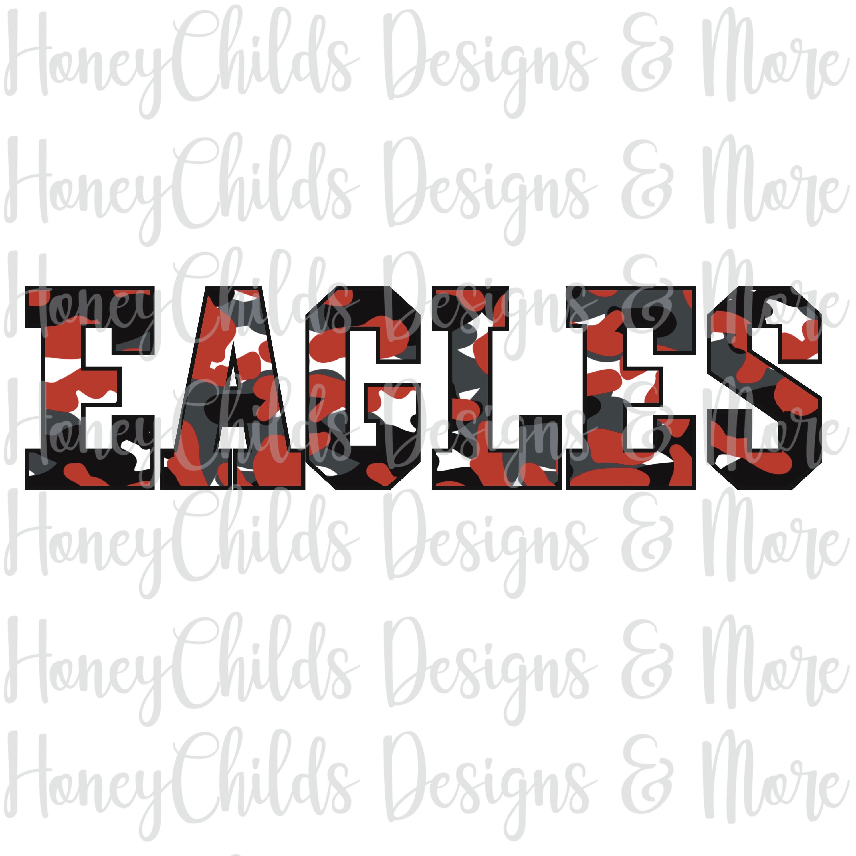 Eagles Red and Black Block Camo PNG SUBLIMATION - Etsy