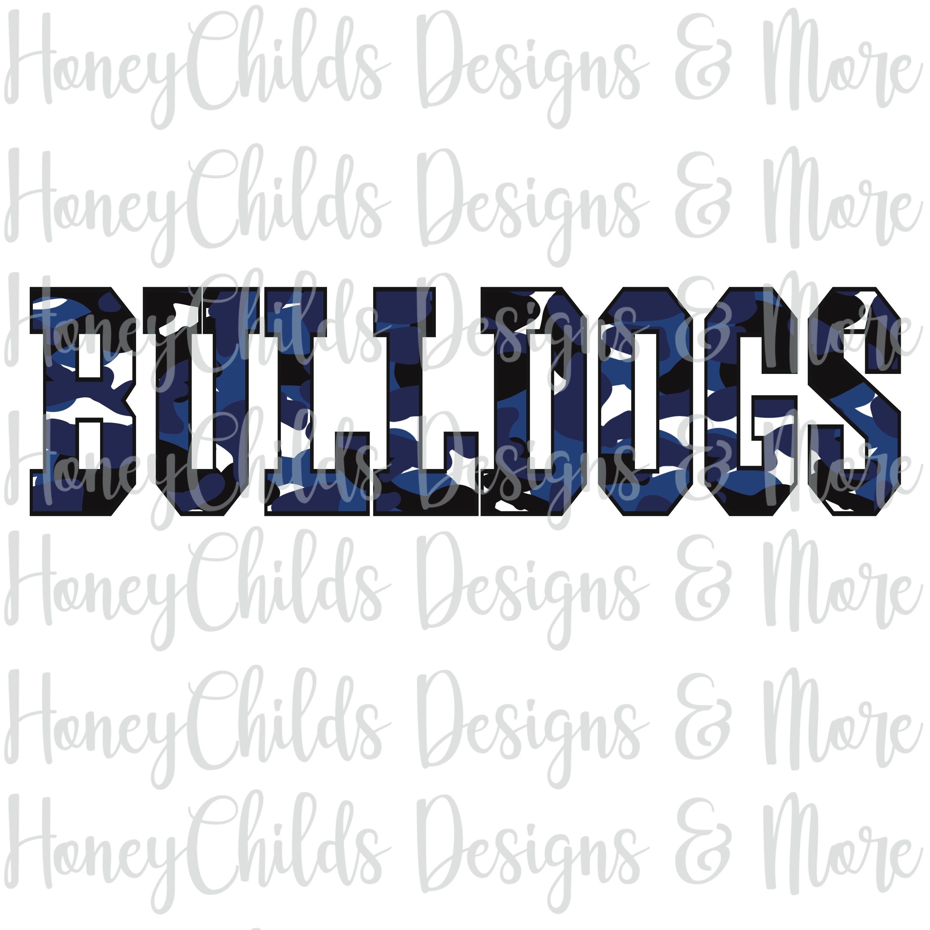 Bulldogs Block Camo BlackandBlue PNG SUBLIMATION - Etsy.de