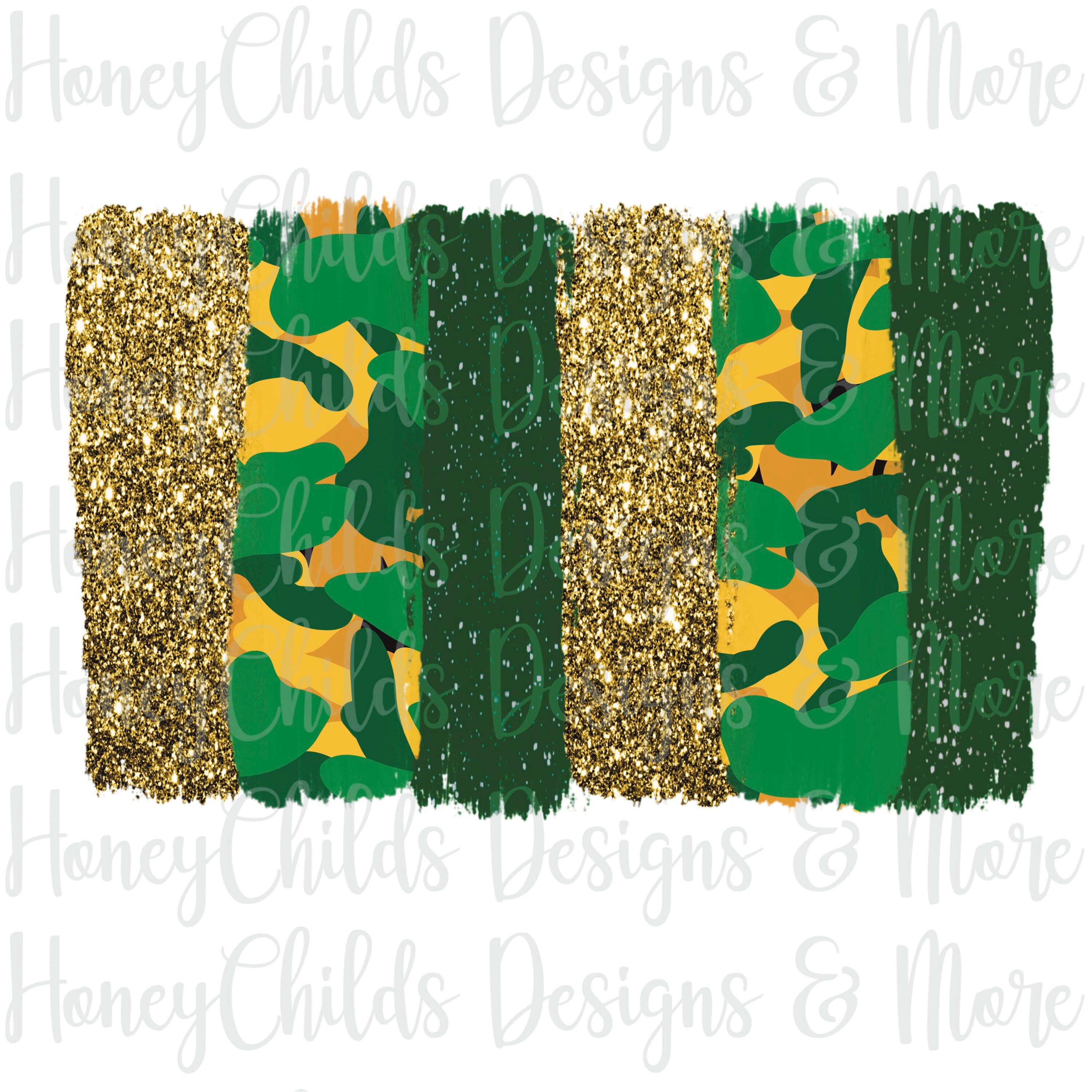 Green and Gold Brush Strokes PNG SUBLIMATION - Etsy