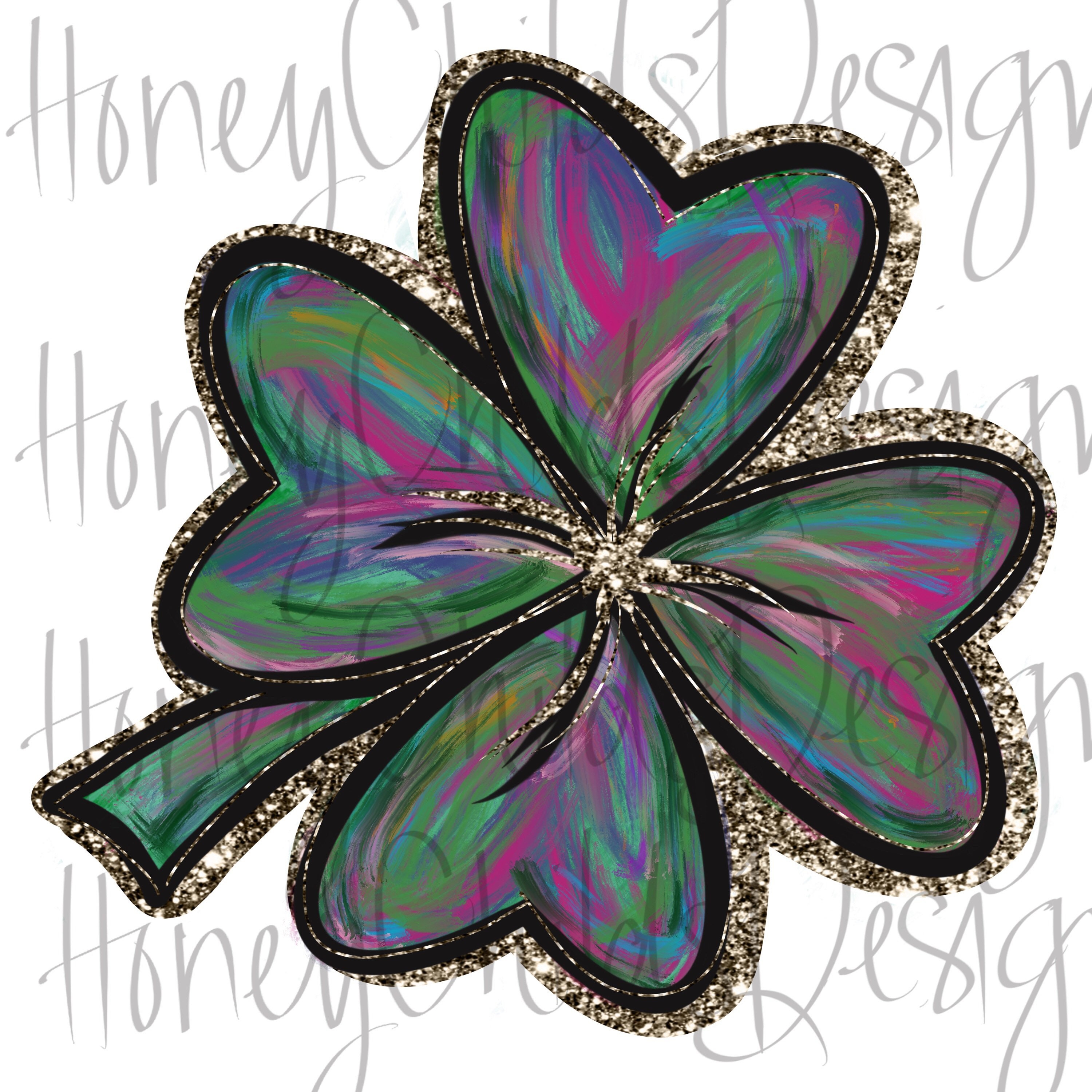Colorful Clover PNG | SUBLIMATION - Etsy