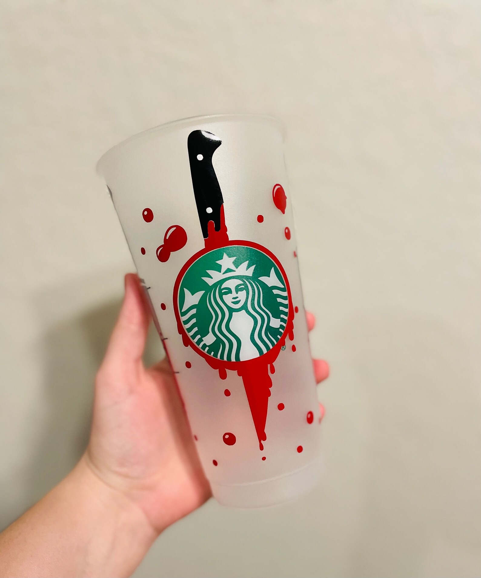 Venti Sized Reusable Halloween Slasher Starbucks Cold Cup - Etsy
