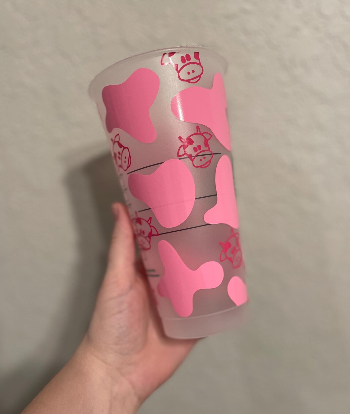 Venti Sized Reusable Cow Starbucks Cold Cup - Etsy