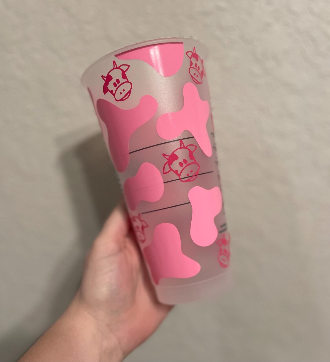 Venti Sized Reusable Cow Starbucks Cold Cup - Etsy