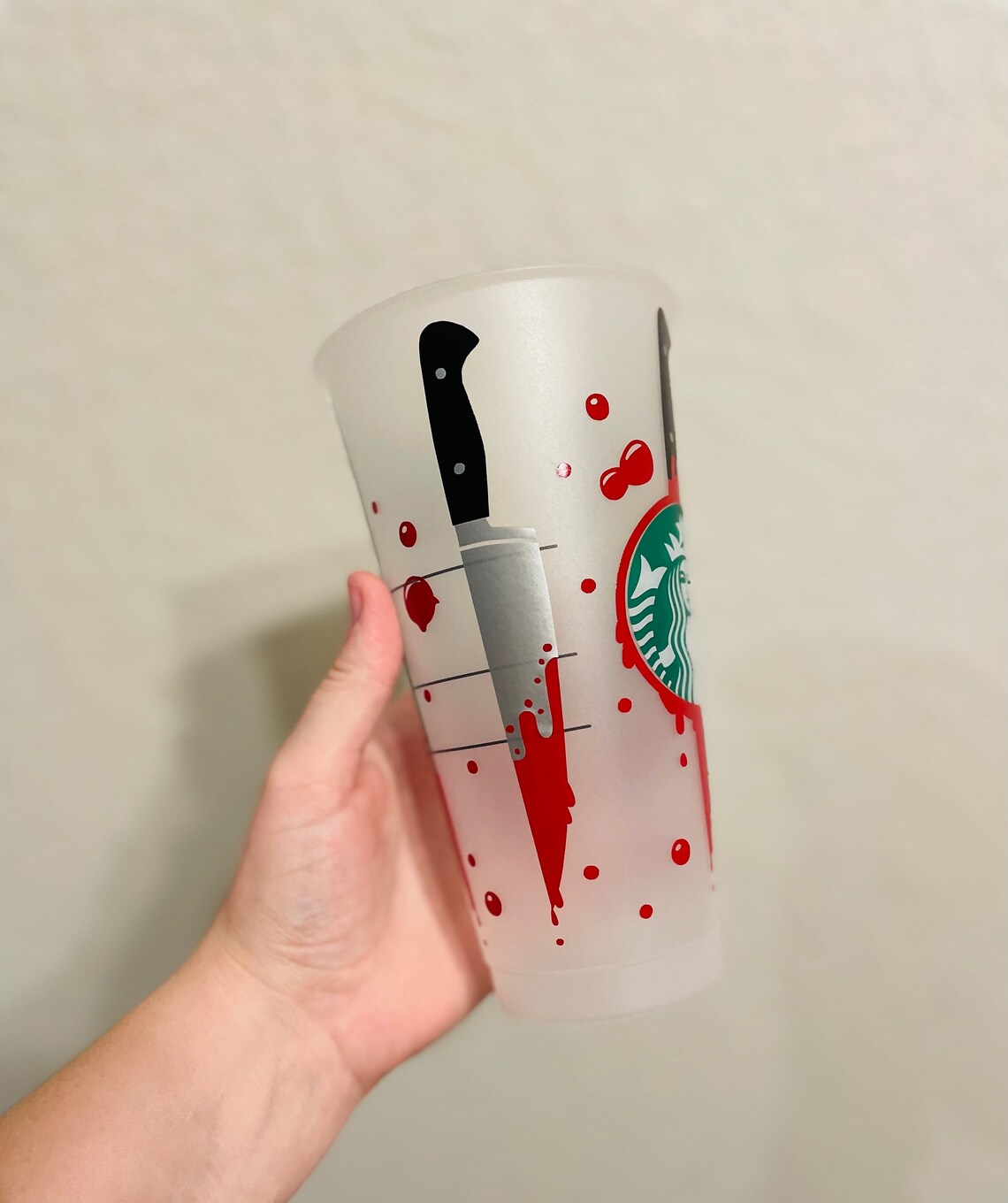 Venti Sized Reusable Halloween Slasher Starbucks Cold Cup - Etsy